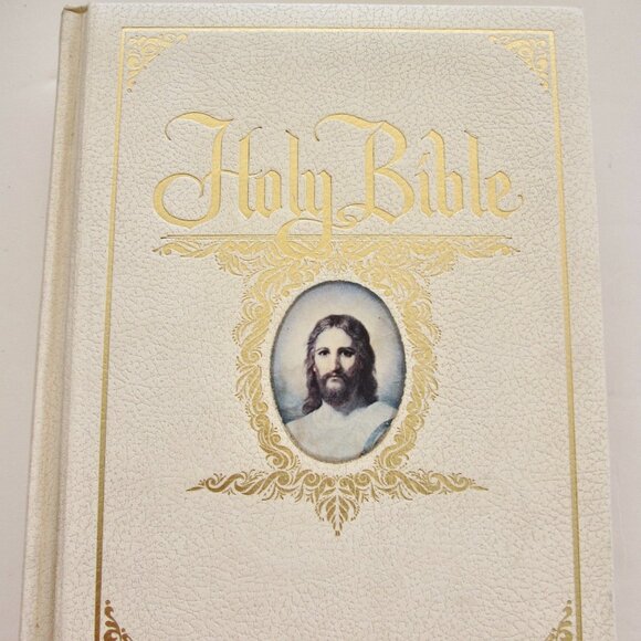 Office | Vintage Holy Bible Kjv Family Altar Crusade Publishers Red ...